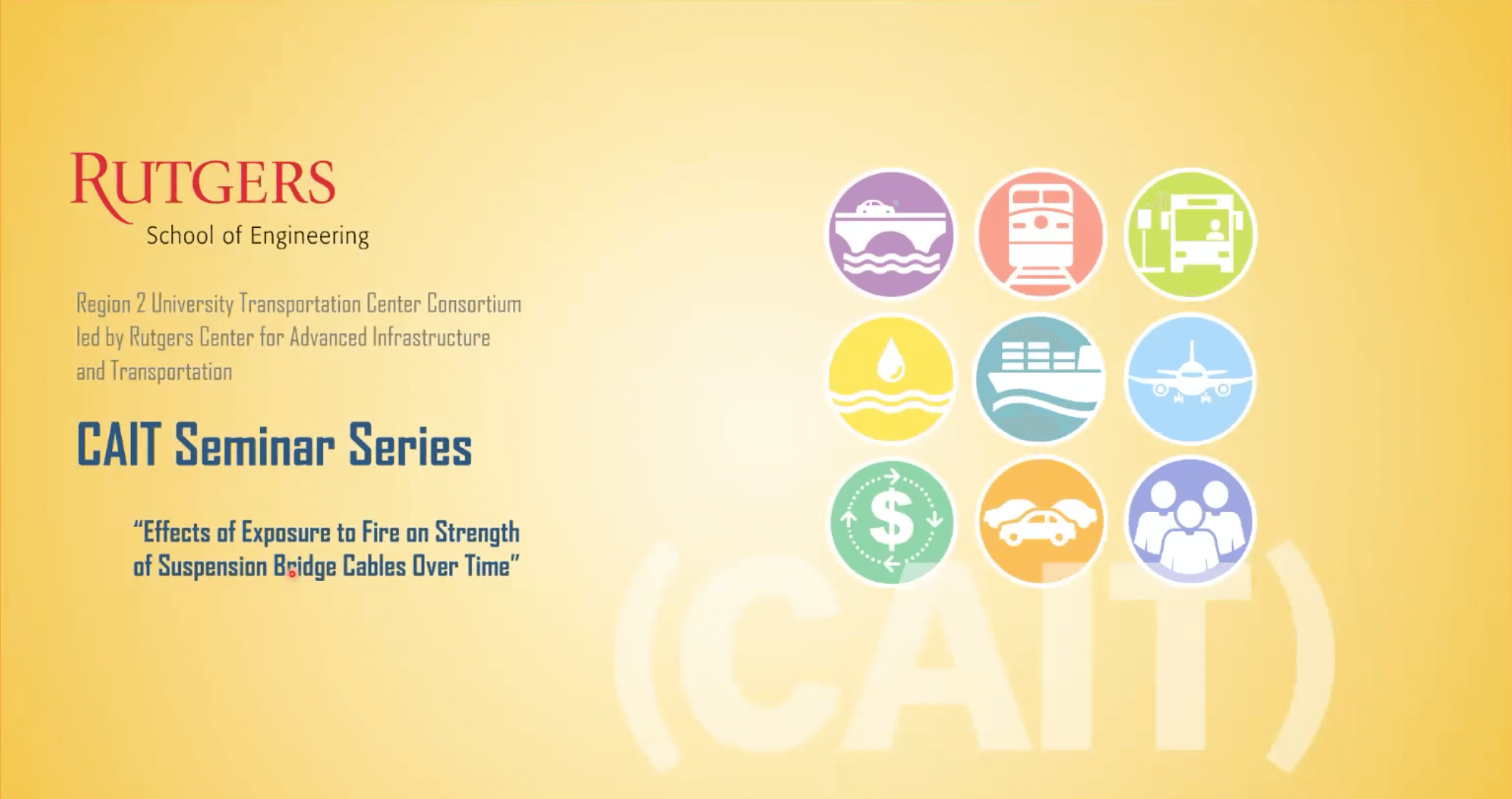 Video: CAIT Seminar Series on the Effects of Exposure to Fire on ...