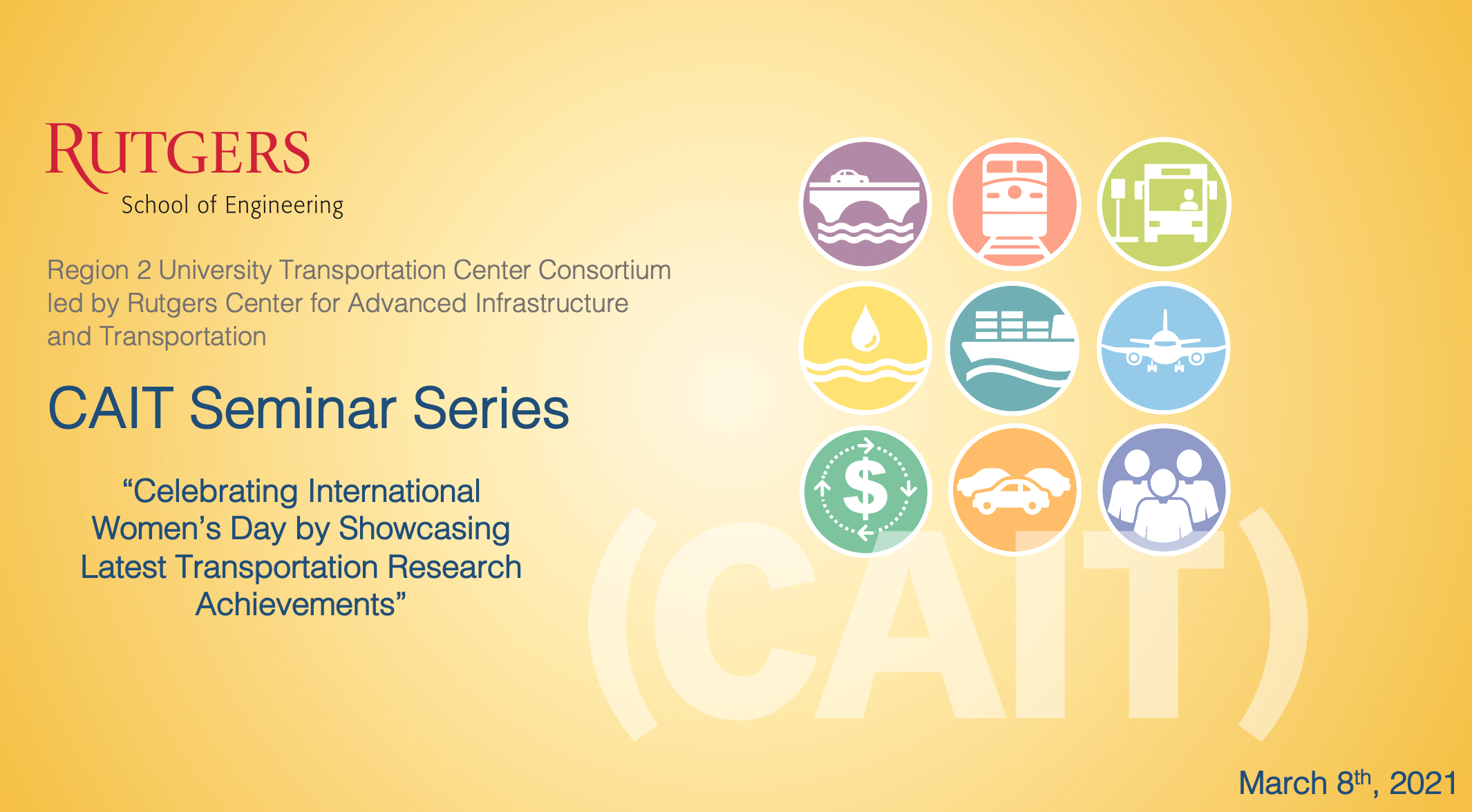 Celebrating International Women's Day 2021 - Rutgers CAIT